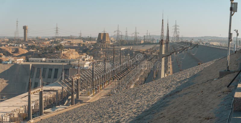 Aswan High Dam stock image. Image of development, electrical - 360017823