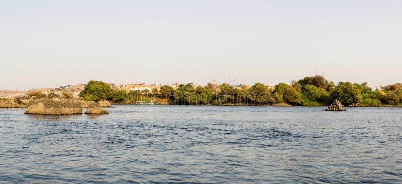 Aswan Nile Panorama stock image. Image of tradition, colorful - 58786263