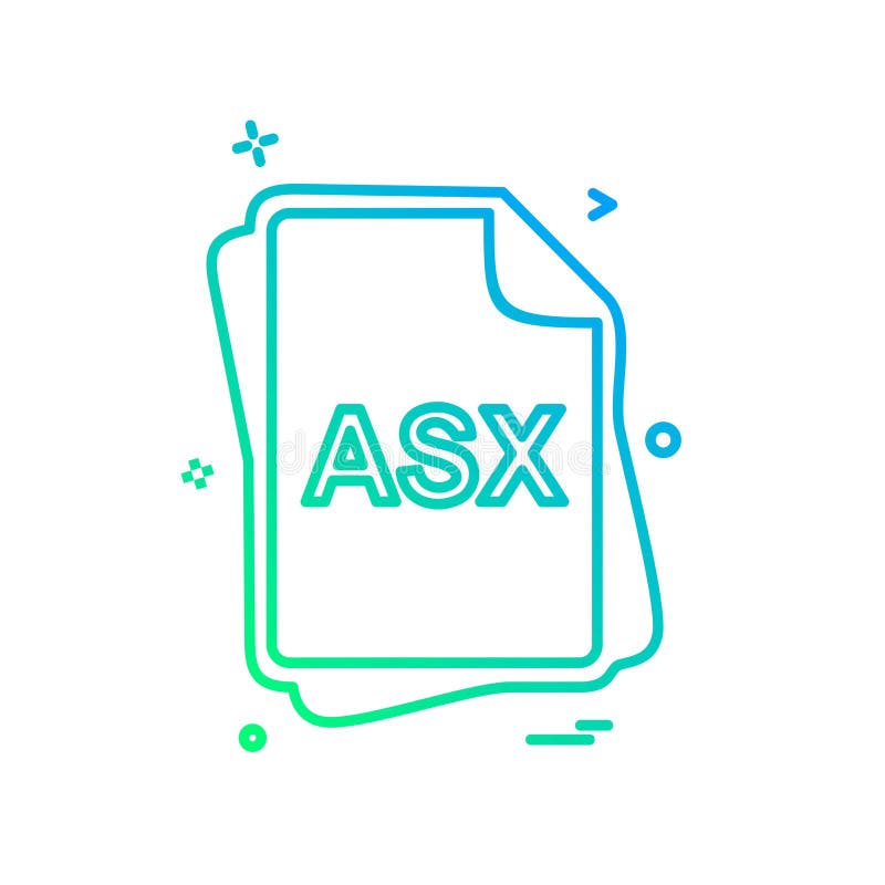 ASX File Type Icon Design Vector Stock Vector - Illustration of ...