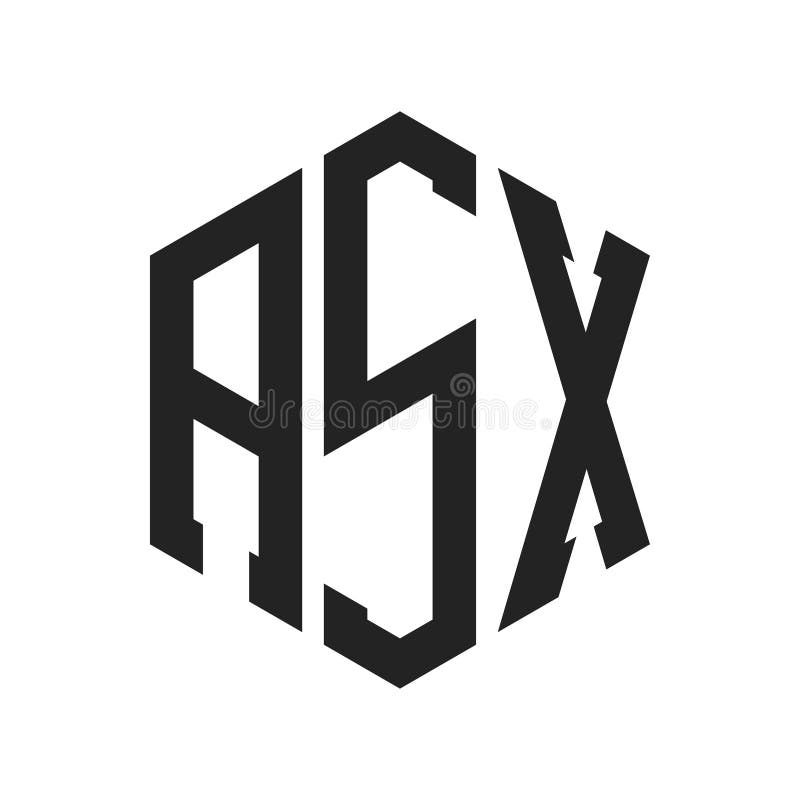 ASX Logo Design. Initial Letter ASX Monogram Logo Using Hexagon Shape ...