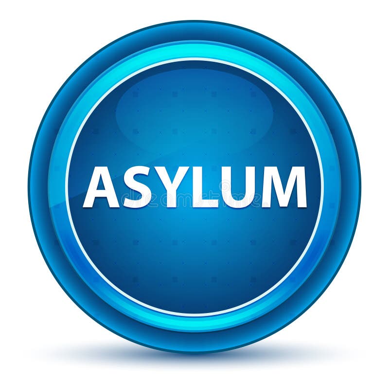 Asylum Eyeball Blue Round Button Stock Illustration - Illustration of ...