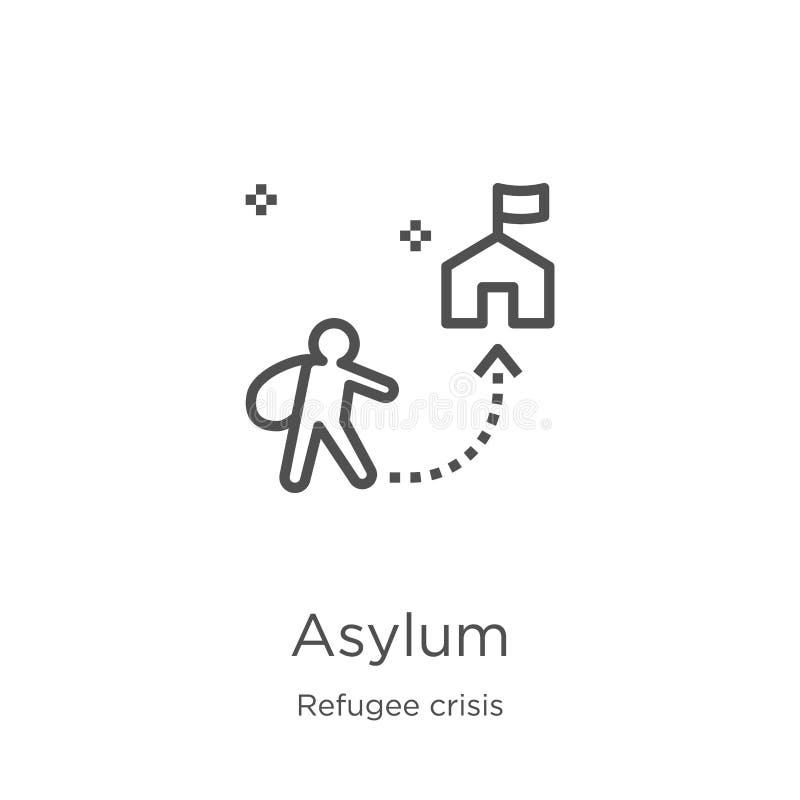 Asylum Icon Vector from Refugee Crisis Collection. Thin Line Asylum ...