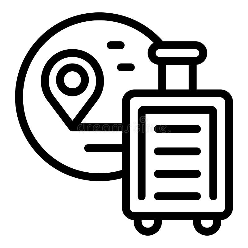 Asylum Location Icon Outline Vector. Migrant People Stock Vector ...