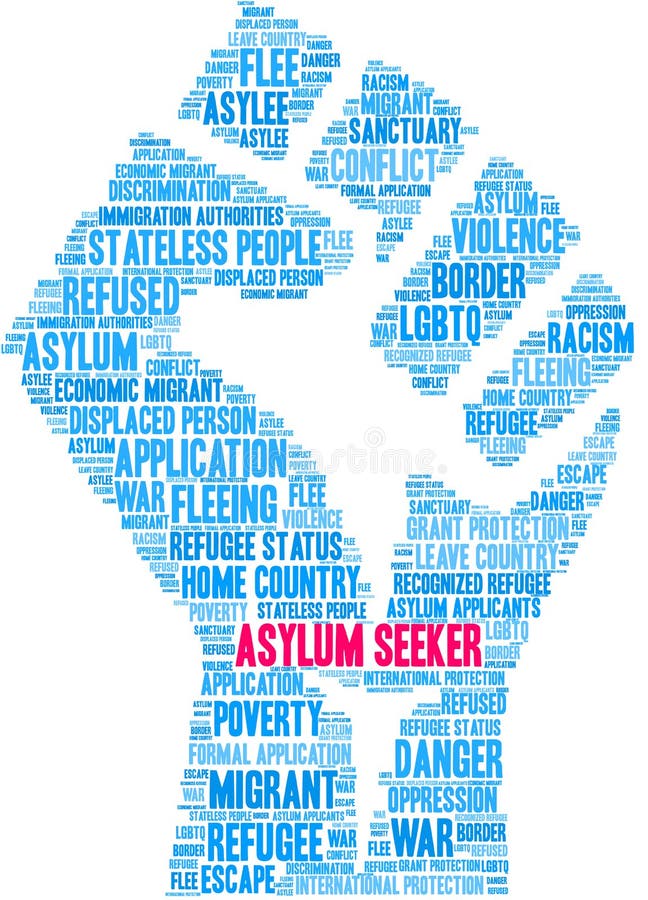 Asylum Seeker Word Cloud stock vector. Illustration of formal - 124174314