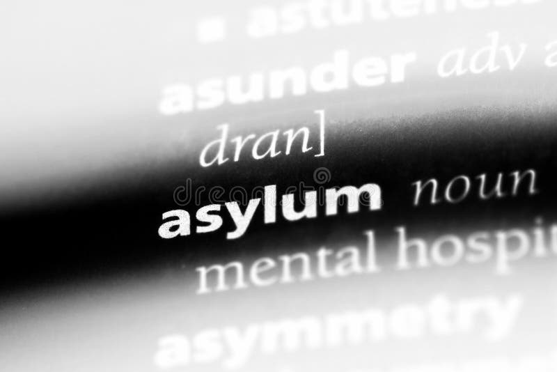 Asylum stock photo. Image of concept, english, writing - 114406588