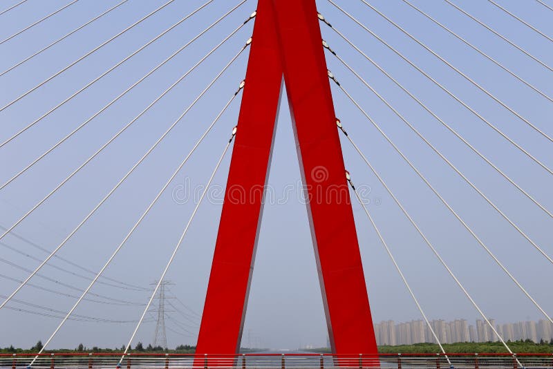 Asymmetric Cable Stayed Bridge Arch Stock Photos - Free & Royalty-Free ...