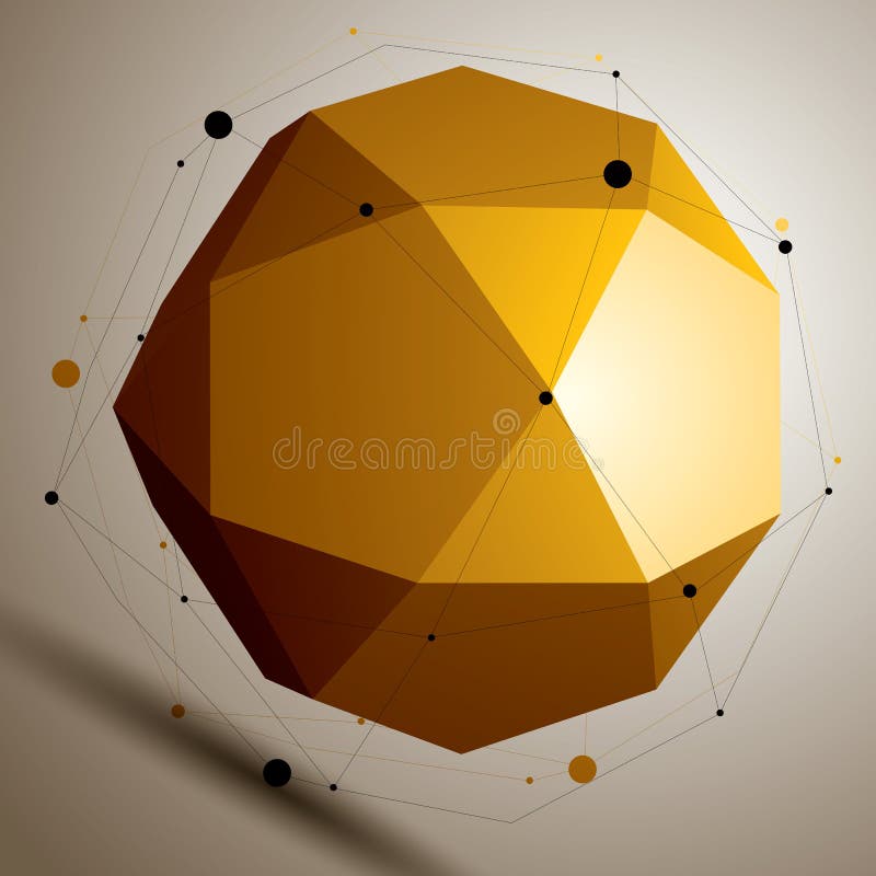 Asymmetric 3D Abstract Object, Monochrome Geometric Spatial Form Stock ...