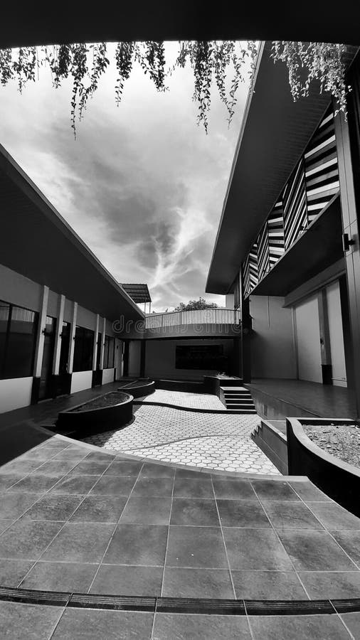 Asymmetric Line in the Building Structure Stock Photo - Image of ...