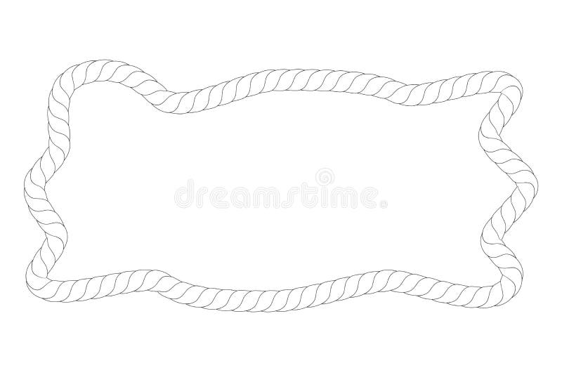 Asymmetric Rectangle Shape, Frame from White Rope for Your Element ...