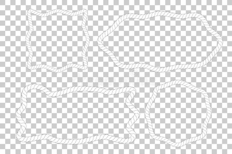 Asymmetric Shape, Frame from White Rope for Your Element Design at ...