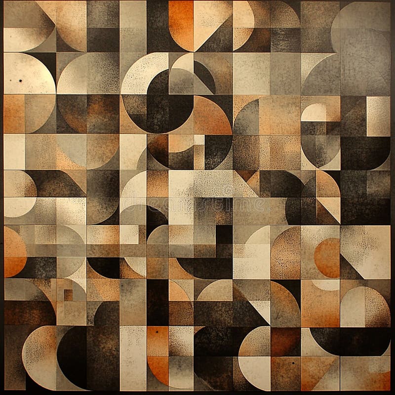 Asymmetrical Geometric Grid Pattern Stock Illustration - Illustration ...