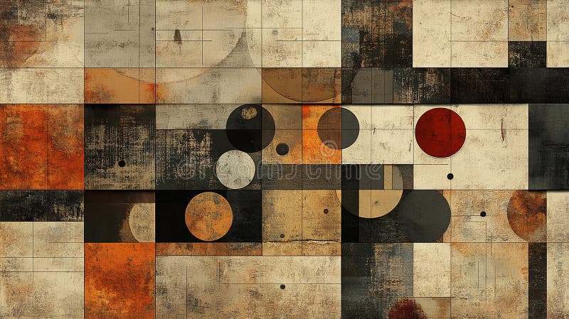 Asymmetrical Geometric Grid Pattern Stock Illustration - Illustration ...