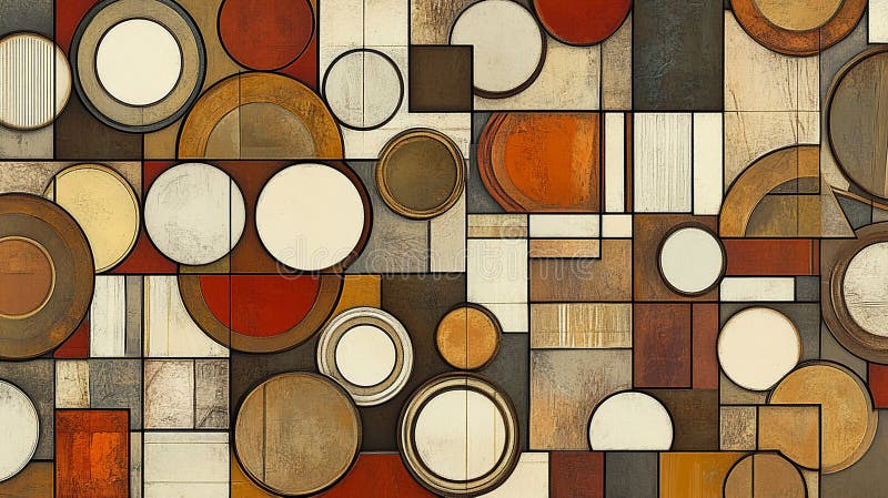 Asymmetrical Geometric Grid Pattern Stock Illustration - Illustration ...