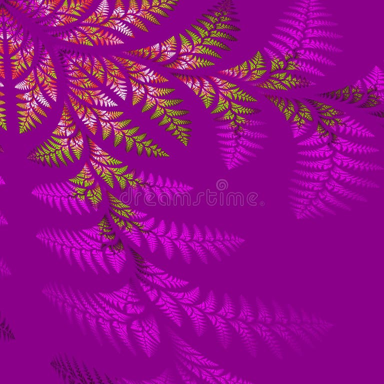 Asymmetrical Pattern of the Leaves in Purple and Green. Stock ...