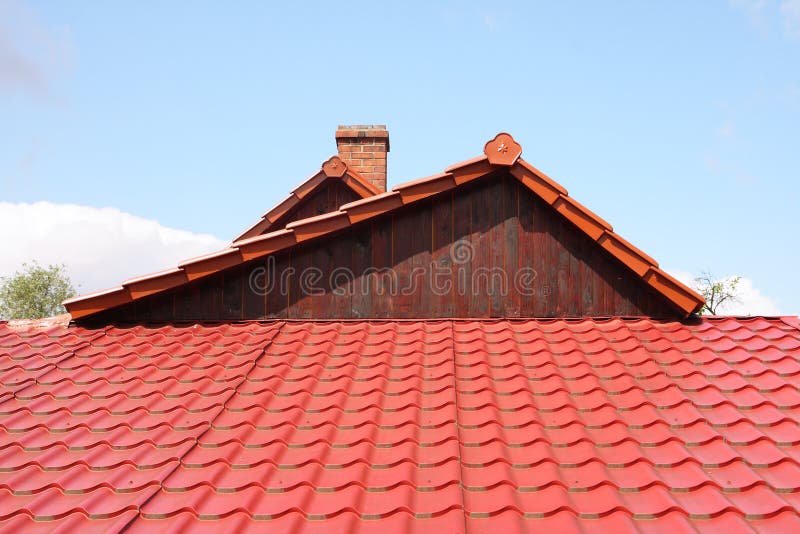 Asymmetrical roof stock image. Image of sheet, tile, architecture ...