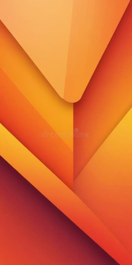 Asymmetrical Shapes in Orange Peru Stock Image - Image of modern ...