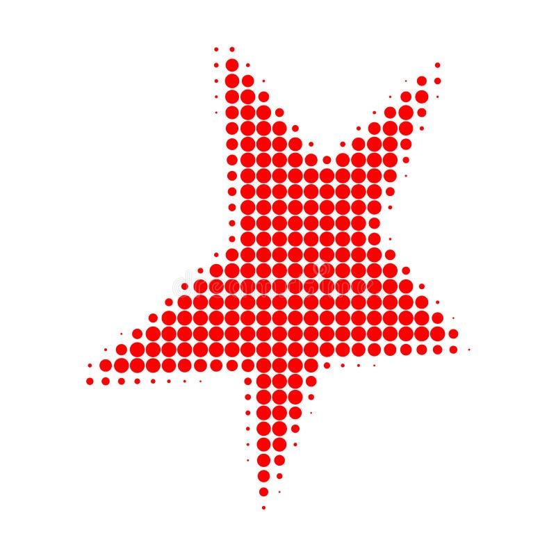 Asymmetrical Star Halftone Dotted Icon Stock Vector - Illustration of ...