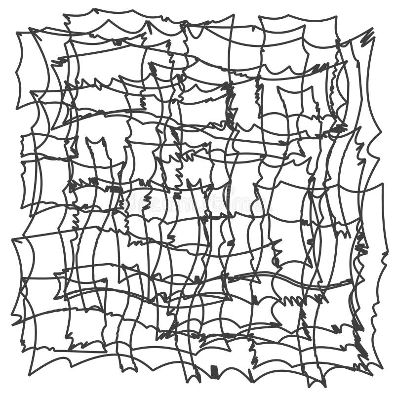 Abstract Tangle Texture. Monochrome Wallpaper. Hand Drawn Dynamic ...