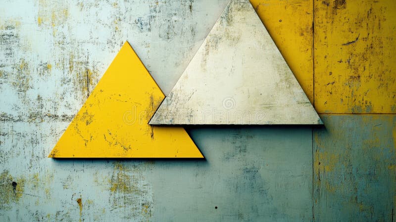 Asymmetrical Triangular Shapes in Contrasting Colors Create a Striking ...