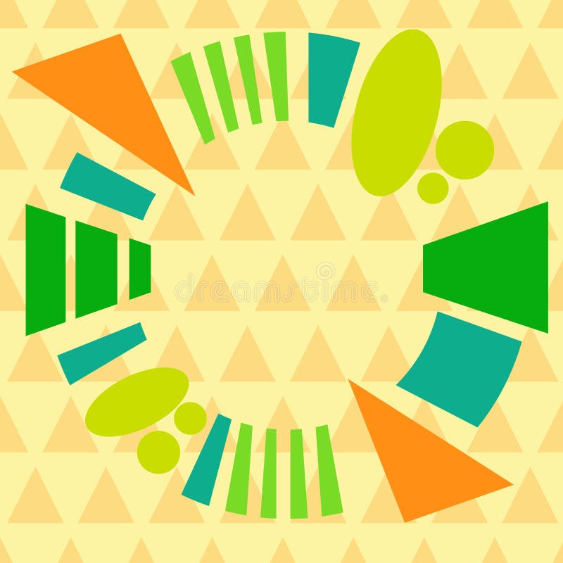 Asymmetrical Unequal Shaped Form Format of Colourful Thing Object ...