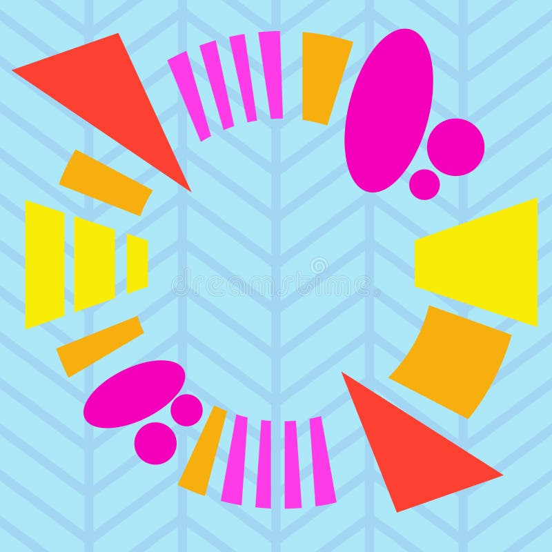 Asymmetrical Unequal Shaped Form Format of Colourful Thing Object ...