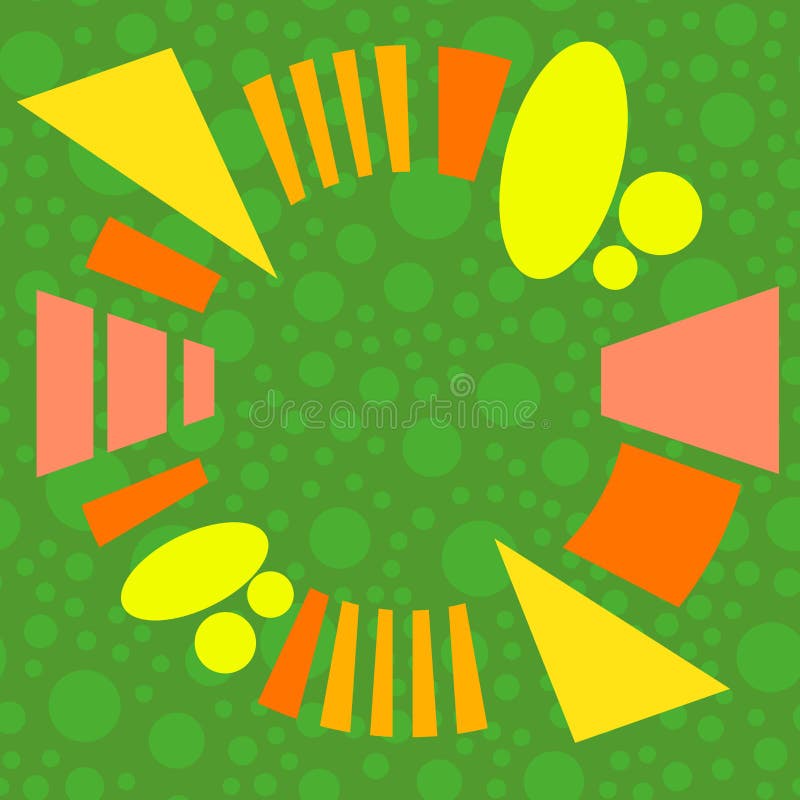 Asymmetrical Unequal Shaped Form Format of Colourful Thing Object ...