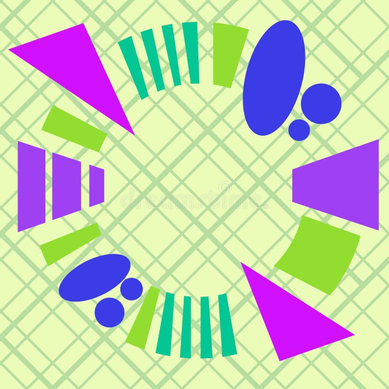 Asymmetrical Unequal Shaped Form Format of Colourful Thing Object ...