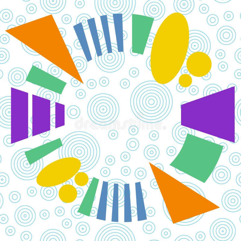 Asymmetrical Unequal Shaped Form Format of Colourful Thing Object ...