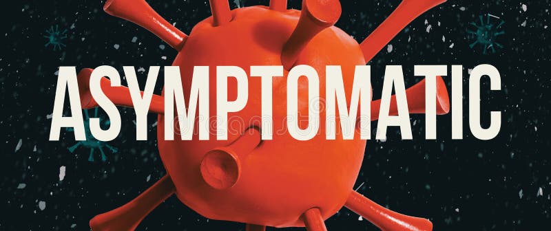 Asymptomatic Theme with a Red Virus Stock Image - Image of space ...