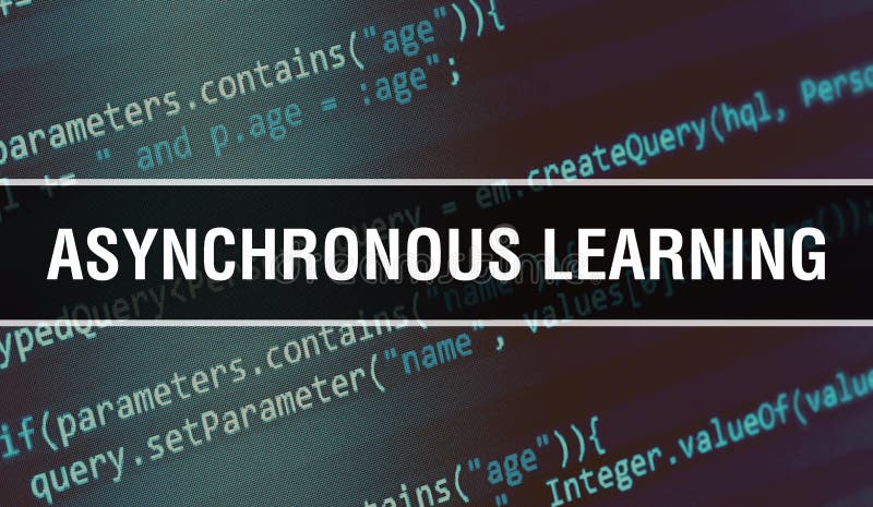 ASYNCHRONOUS LEARNING with Binary Code Digital Technology Background ...