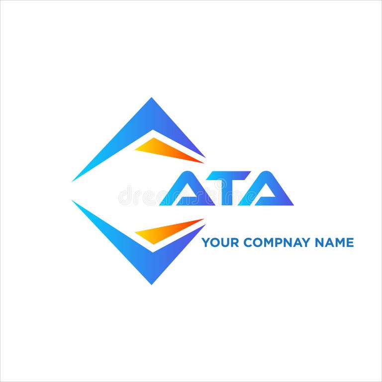 ATA Abstract Technology Logo Design on White Background. ATA Creative ...