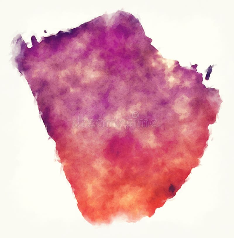 Ata Administrative Division Watercolor Map of Tonga Stock Illustration ...