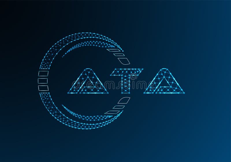 ATA Low Poly Letter Logo Vector Design. Stock Illustration ...