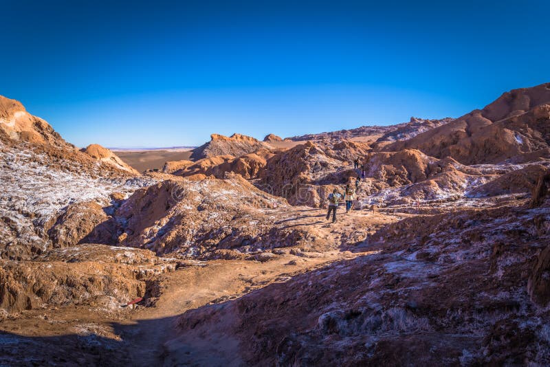 Atacama Desert, Chile - July 16, 2017: Landscape of the Valley of the ...