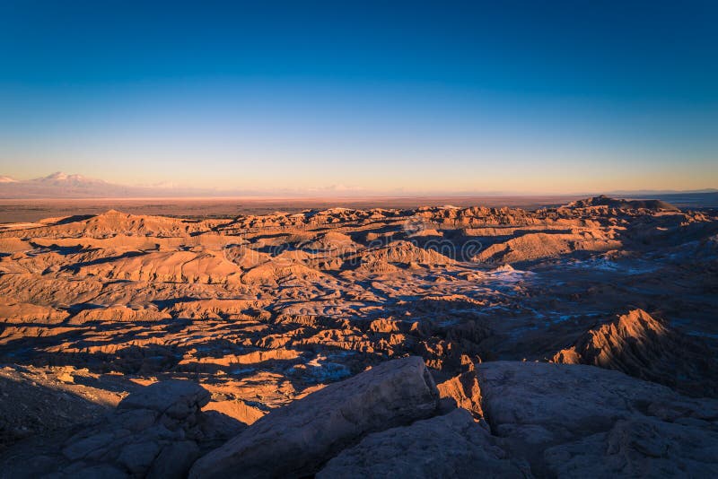 Atacama Desert, Chile - Landscape of the Andes at Sunset in the Atacama ...