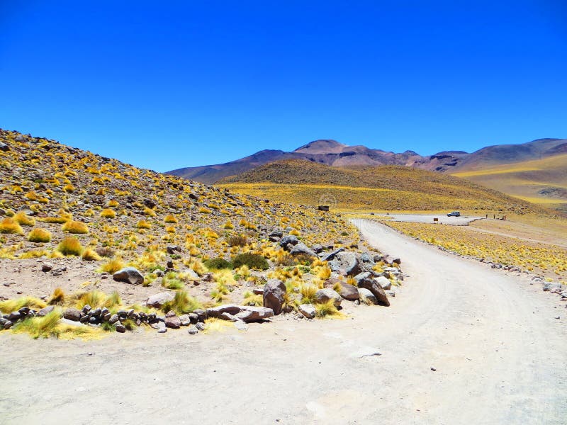 Atacama Desert Landscape in Chile Stock Image - Image of travel, summer ...