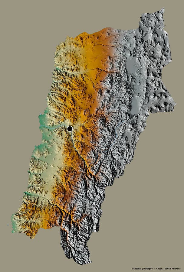 Atacama Desert Physical Map