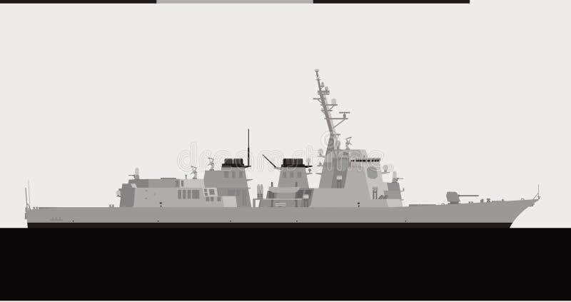 ATAGO Class. Japan Navy Guided Missile Destroyer Stock Vector ...
