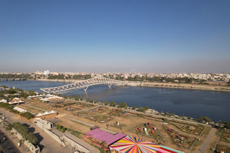 Atal Bridge is a Pedestrian Triangular Truss Bridge at Sabarmati ...