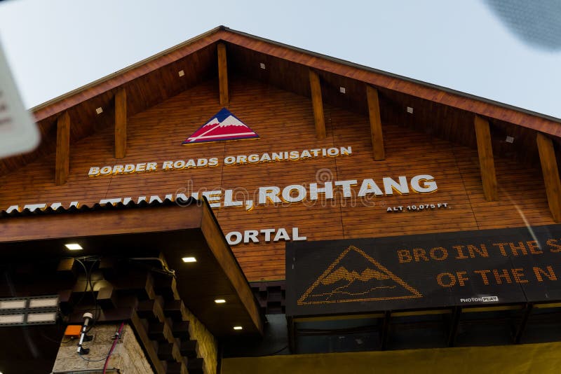 Atal Tunnel Rohtang Leh India Editorial Photography - Image of ...