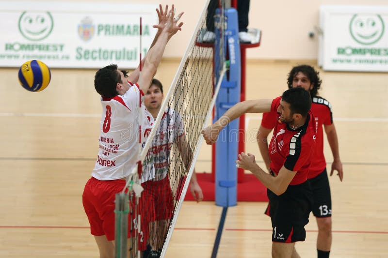 Ataque del voleibol imagen de archivo editorial. Imagen de saltar ...