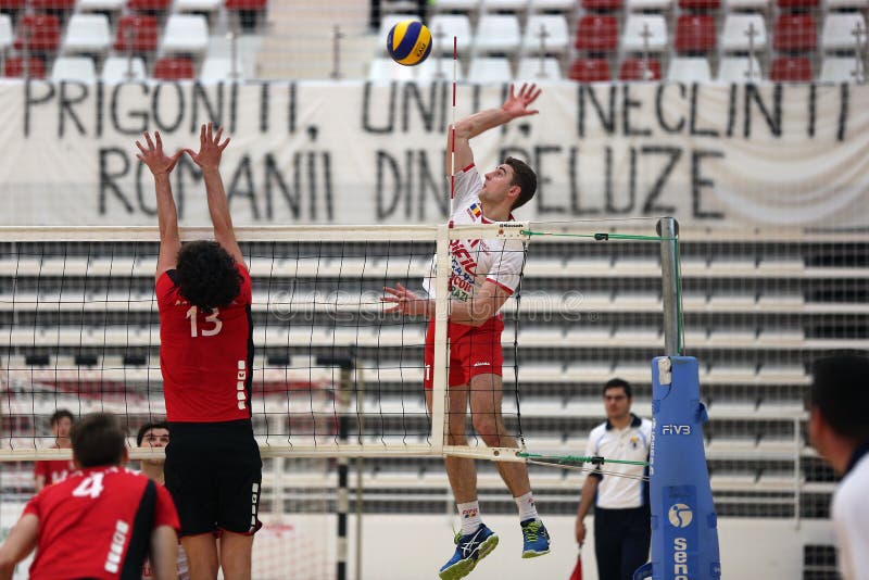 Ataque do voleibol foto de stock editorial. Imagem de jogo - 69459093