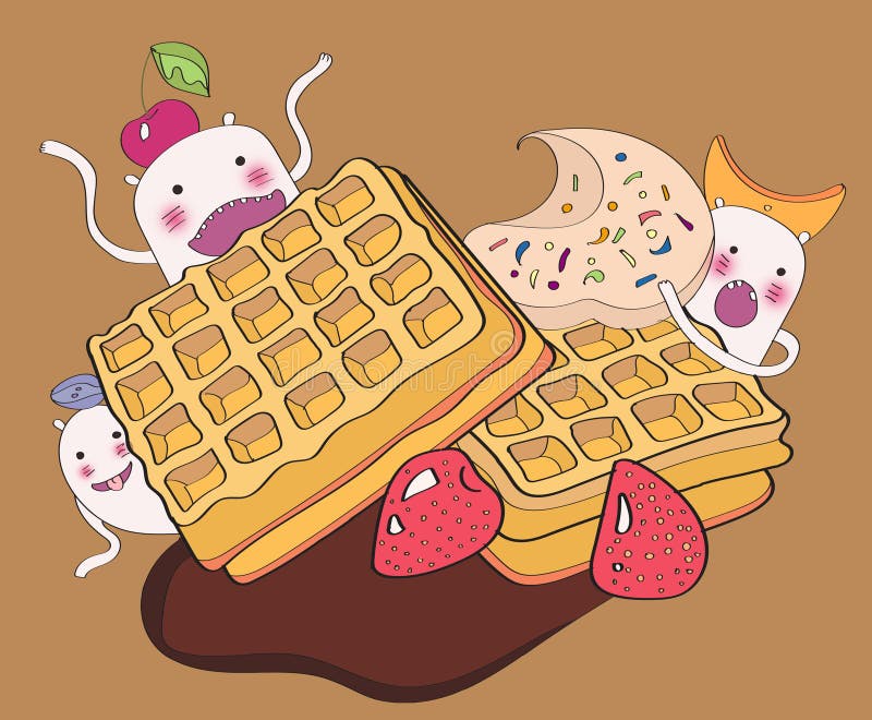 Obleas ilustración del vector. Ilustración de galleta - 50413411