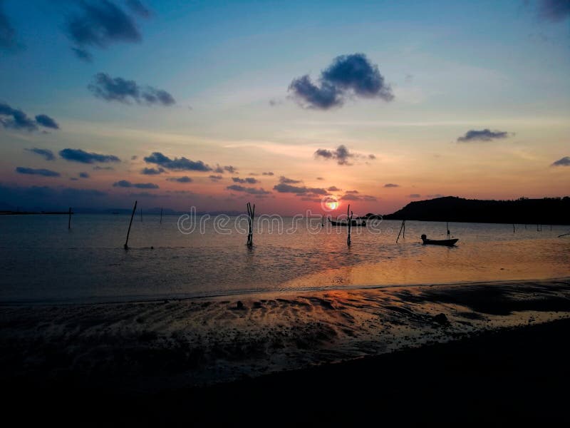 Sunset in Koh Samui stock image. Image of indonesian - 207573949
