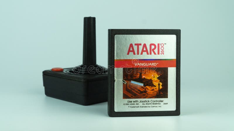 Atari Game Vanguard and a Joystick for Atari 2600 Video Game System ...