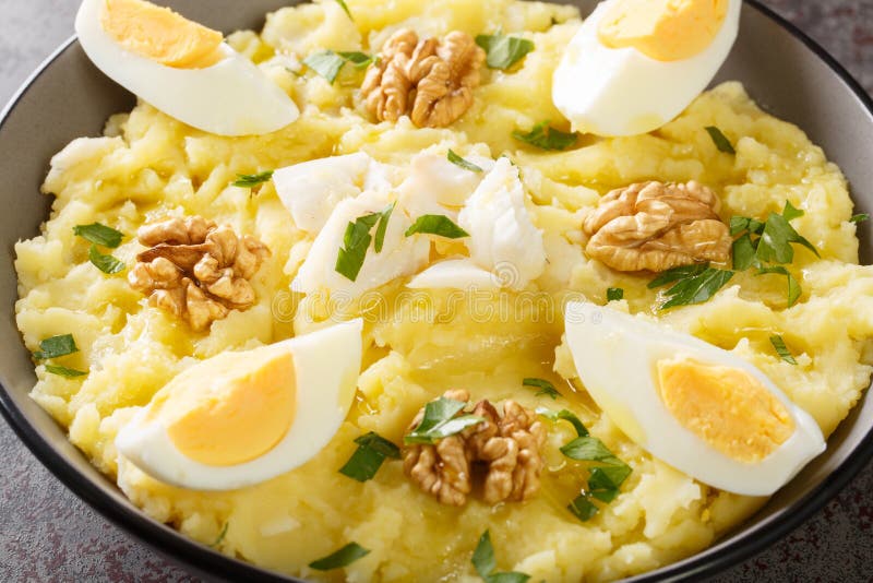 Atascaburras Typical Dish of Spanish Castilian La Mancha Potato, Cod ...