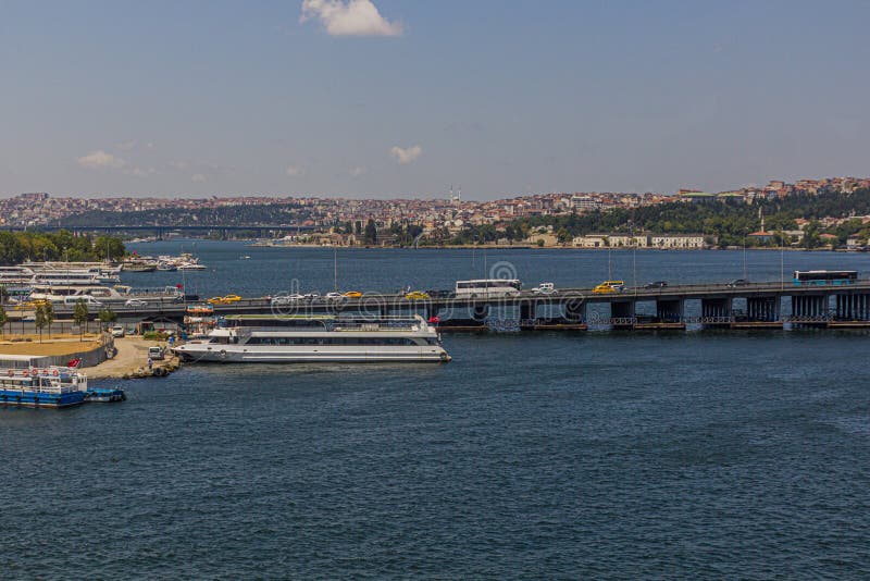 Ataturk Bridge in Istanbul, Turk Stock Photo - Image of istanbul ...