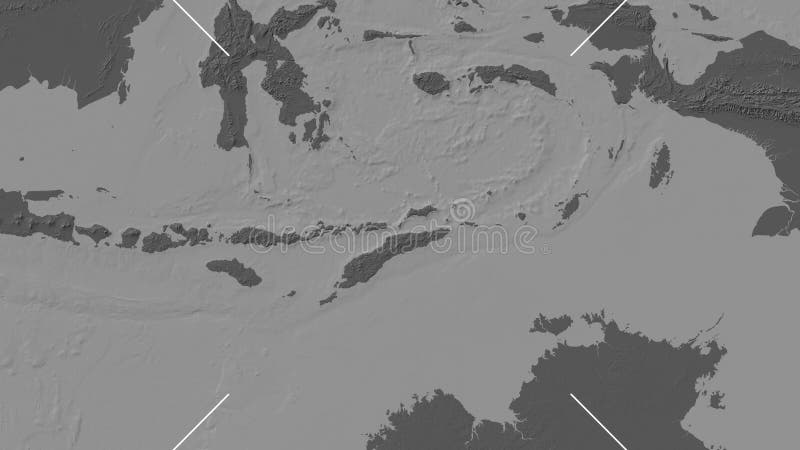 Atauro Island in the Banda Sea. Bilevel Map. Slide Stock Footage ...