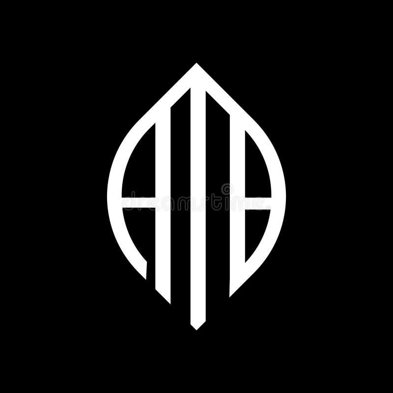 ATB Letter Logo Design on Black Background Stock Illustration ...