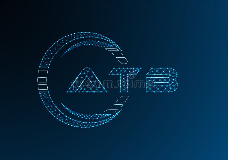ATB Low Poly Letter Logo Vector Design. Stock Illustration ...